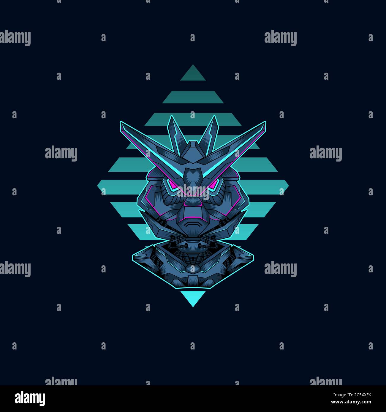 mecha with sacred geometry background vector graphic design ...