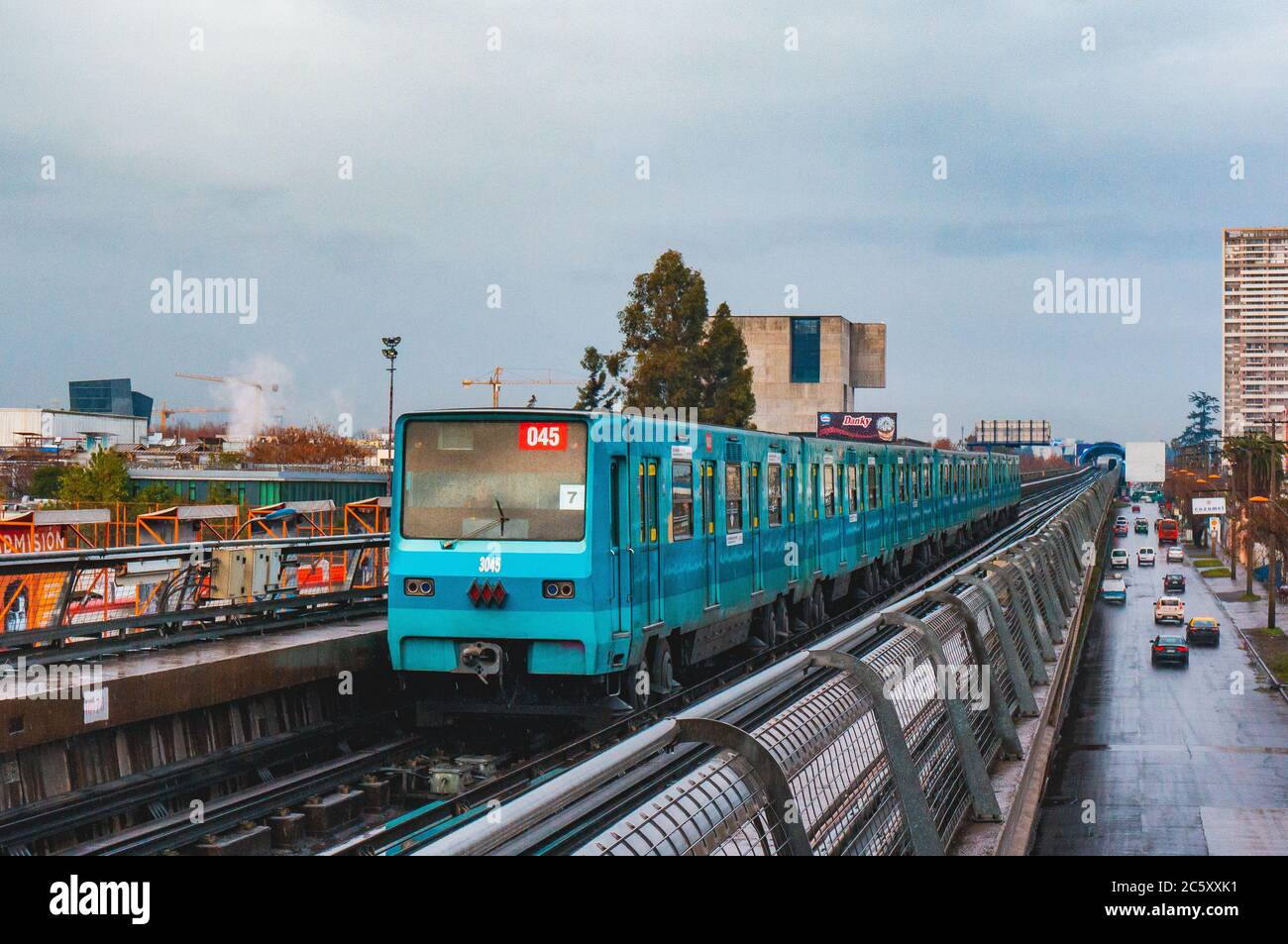Santiago, Chile - August 2015: A Metro de Santiago train at Line 5 ...