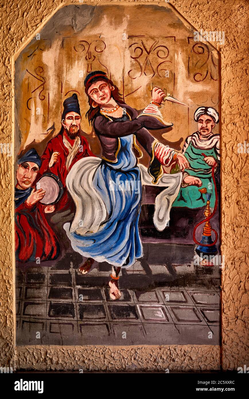 Wall art of traditional Asian Indian dancer Stock Photo - Alamy