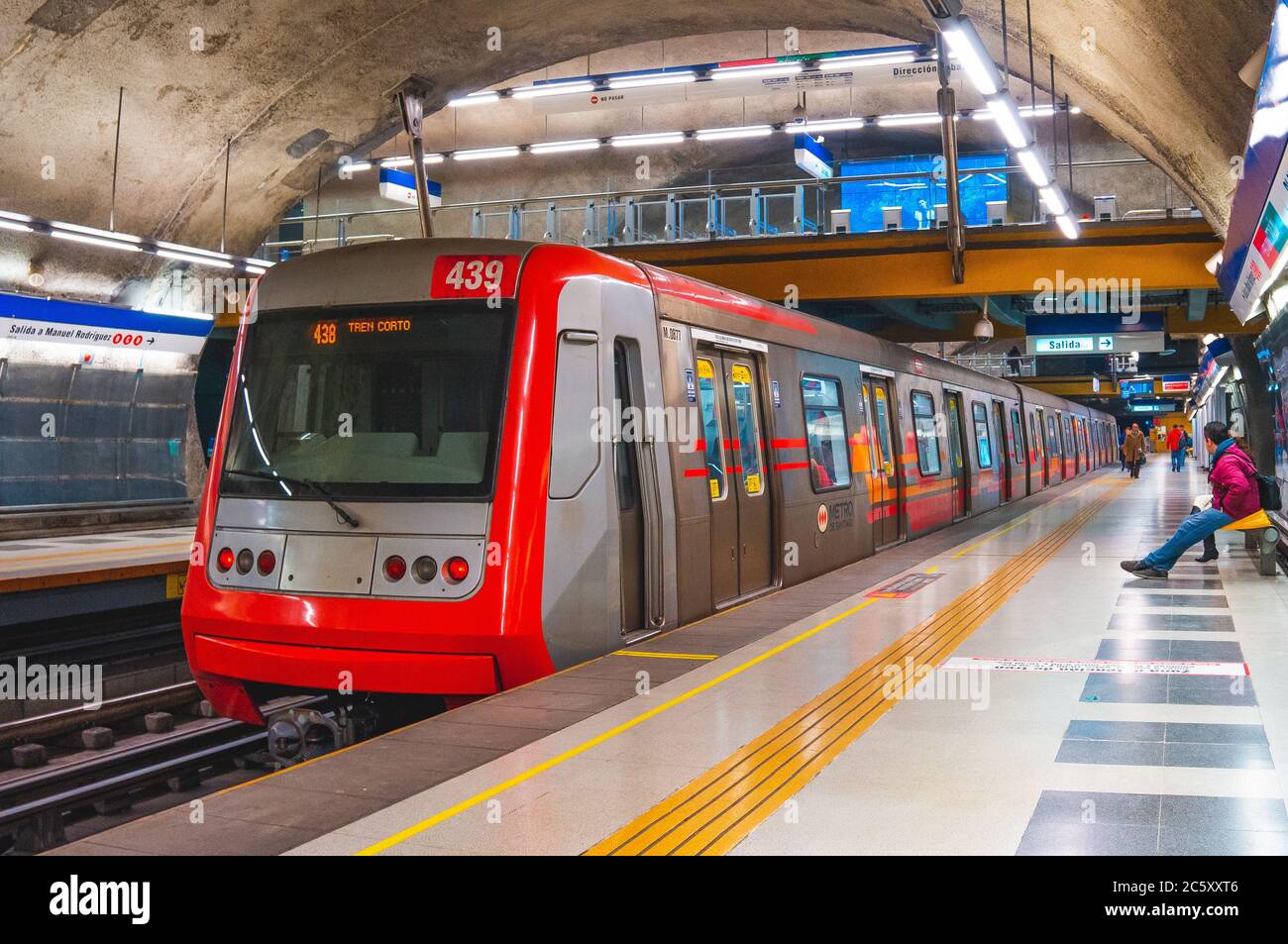 Santiago, Chile - July 2015: A Metro de Santiago train at Line 4 Stock ...