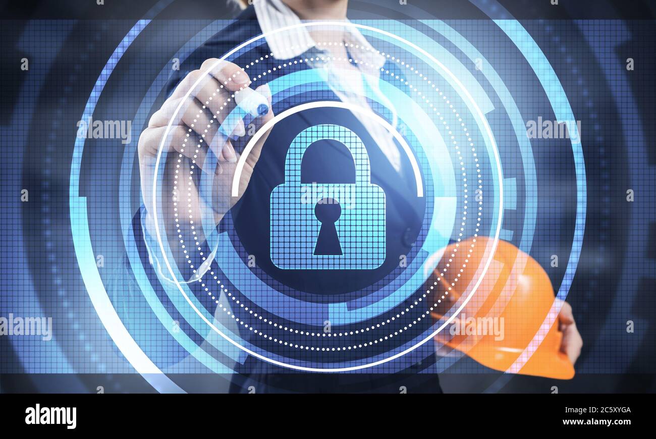 Digital cybersecurity and network protection Stock Photo - Alamy