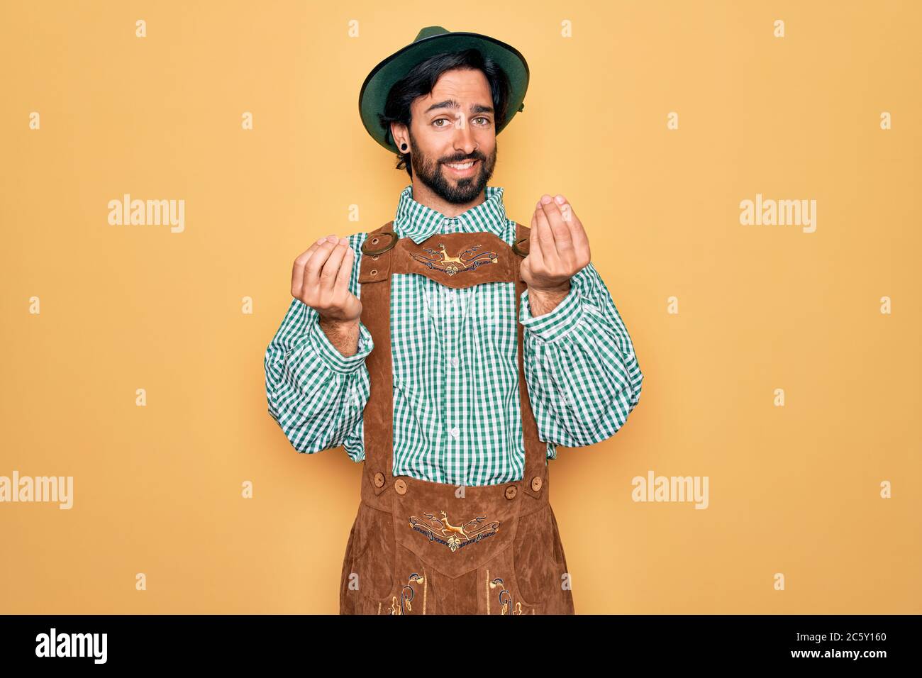 Young handsome man wearing tratidional german octoberfest custome for ...