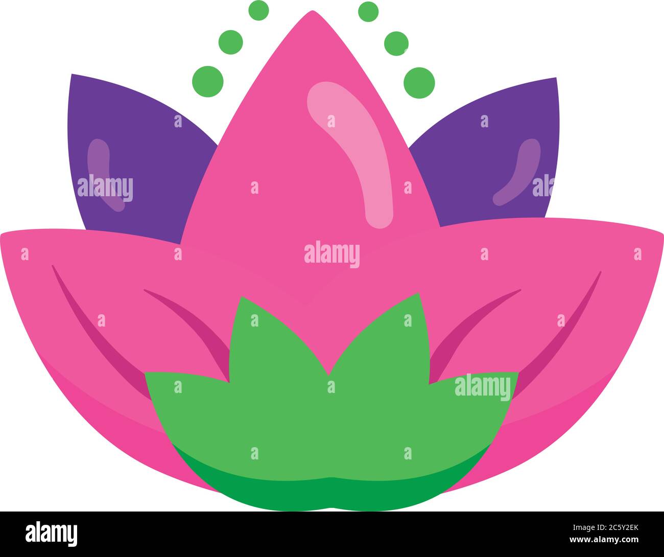 lotus flower hindu symbol flat style icon vector illustration design ...