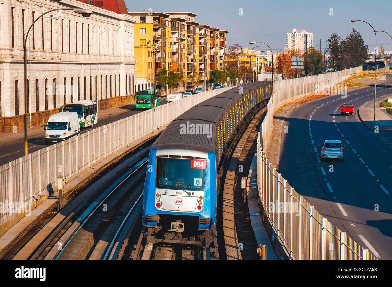 Santiago, Chile - July 2015: A Metro de Santiago train at Line 2 Stock ...