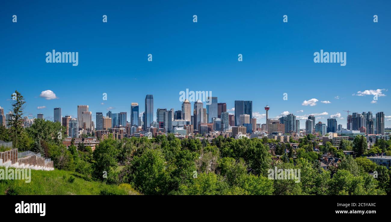 Calgary skyline looking from the south to the north Stock Photo - Alamy