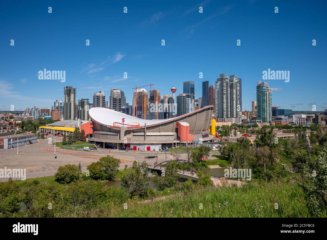 Calgary, Alberta - July 5, 2020: Calgary's Scotiabank Saddledome and ...