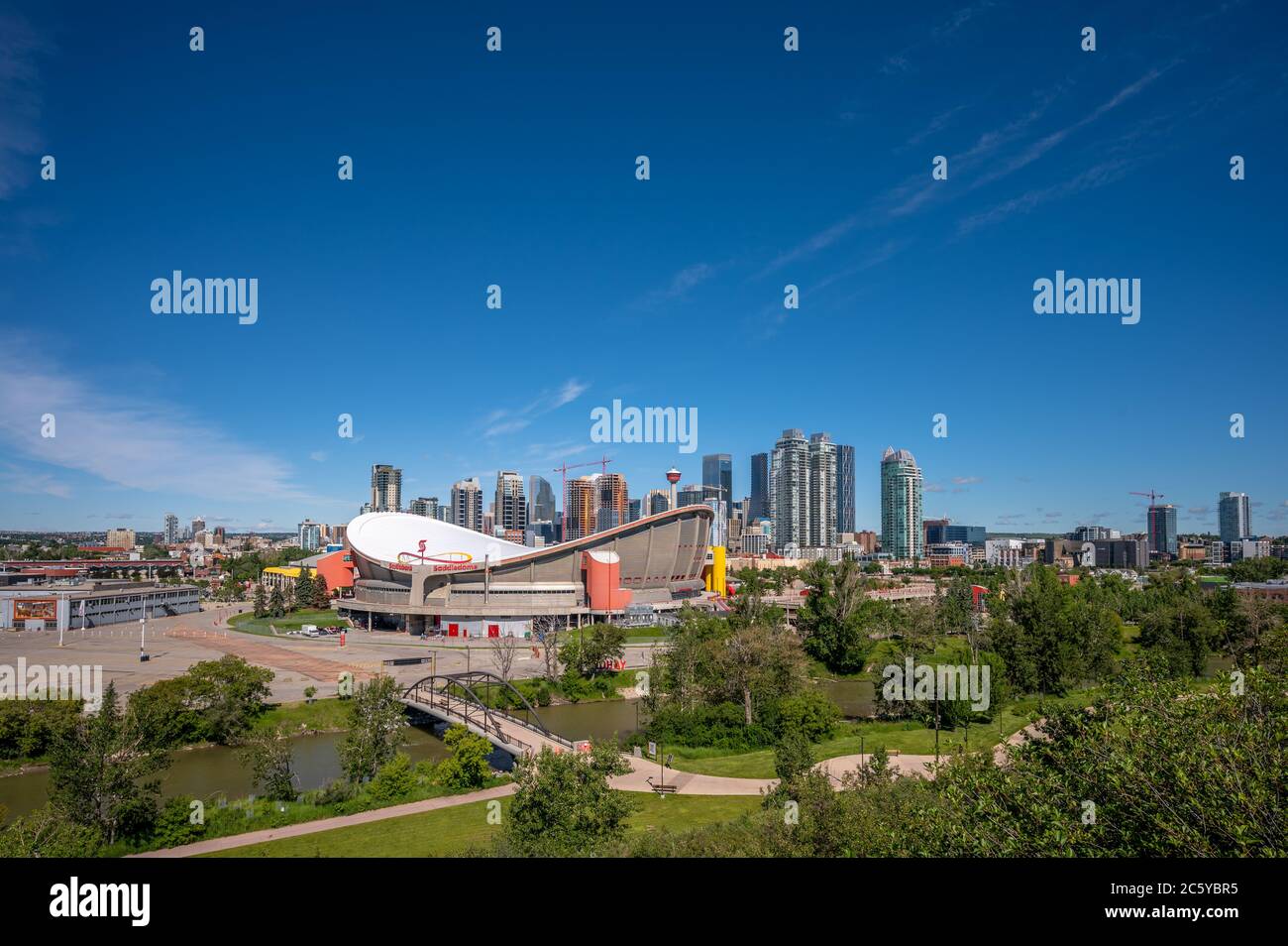 Calgary, Alberta - July 5, 2020: Calgary's Scotiabank Saddledome and ...