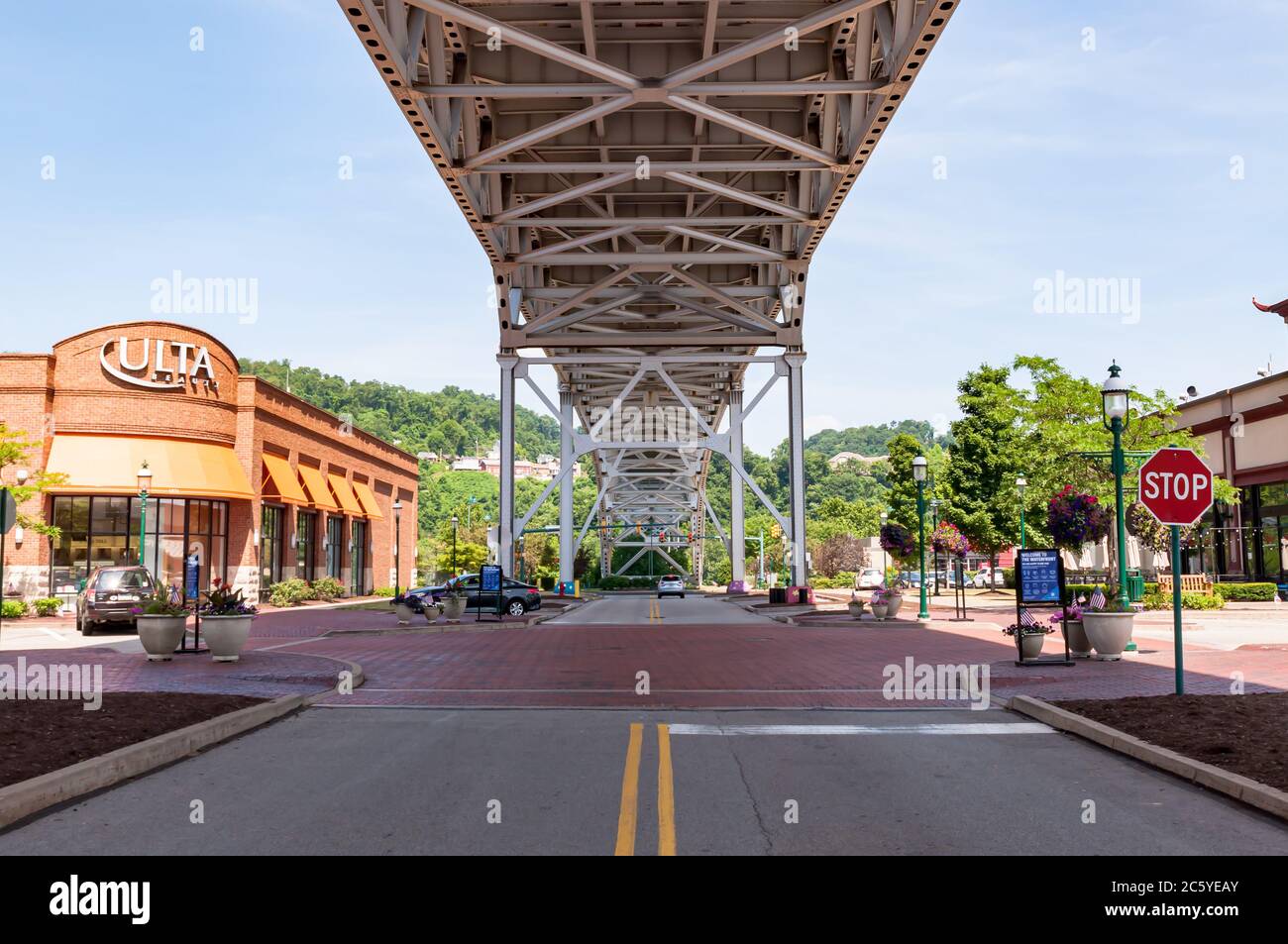 An intersection in the Waterfront shopping complex under the Homestead ...