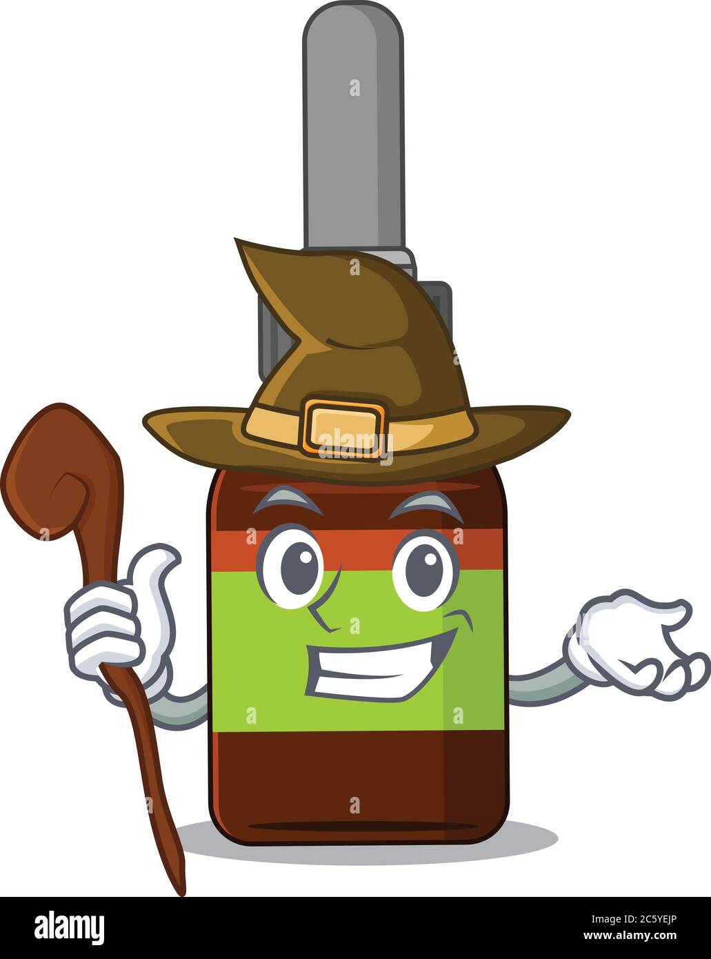 sneaky witch liquid bottle cartoon character design Stock Vector Image ...