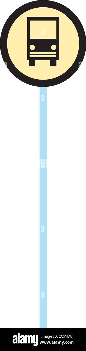 traffic sign for school bus stop vector illustration desing Stock ...