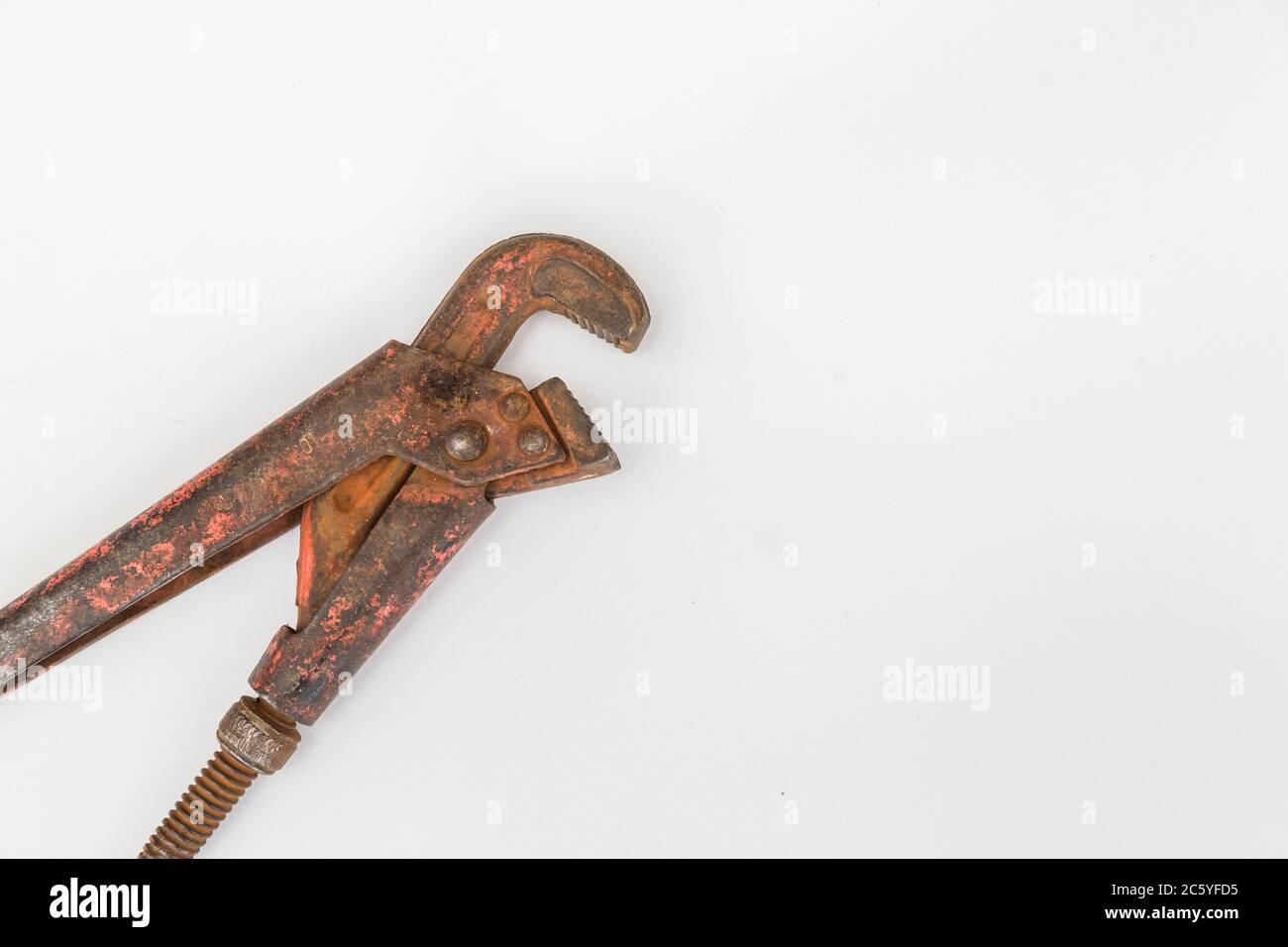 Old plumbing key isolated on white background. Home, adjusting Stock ...