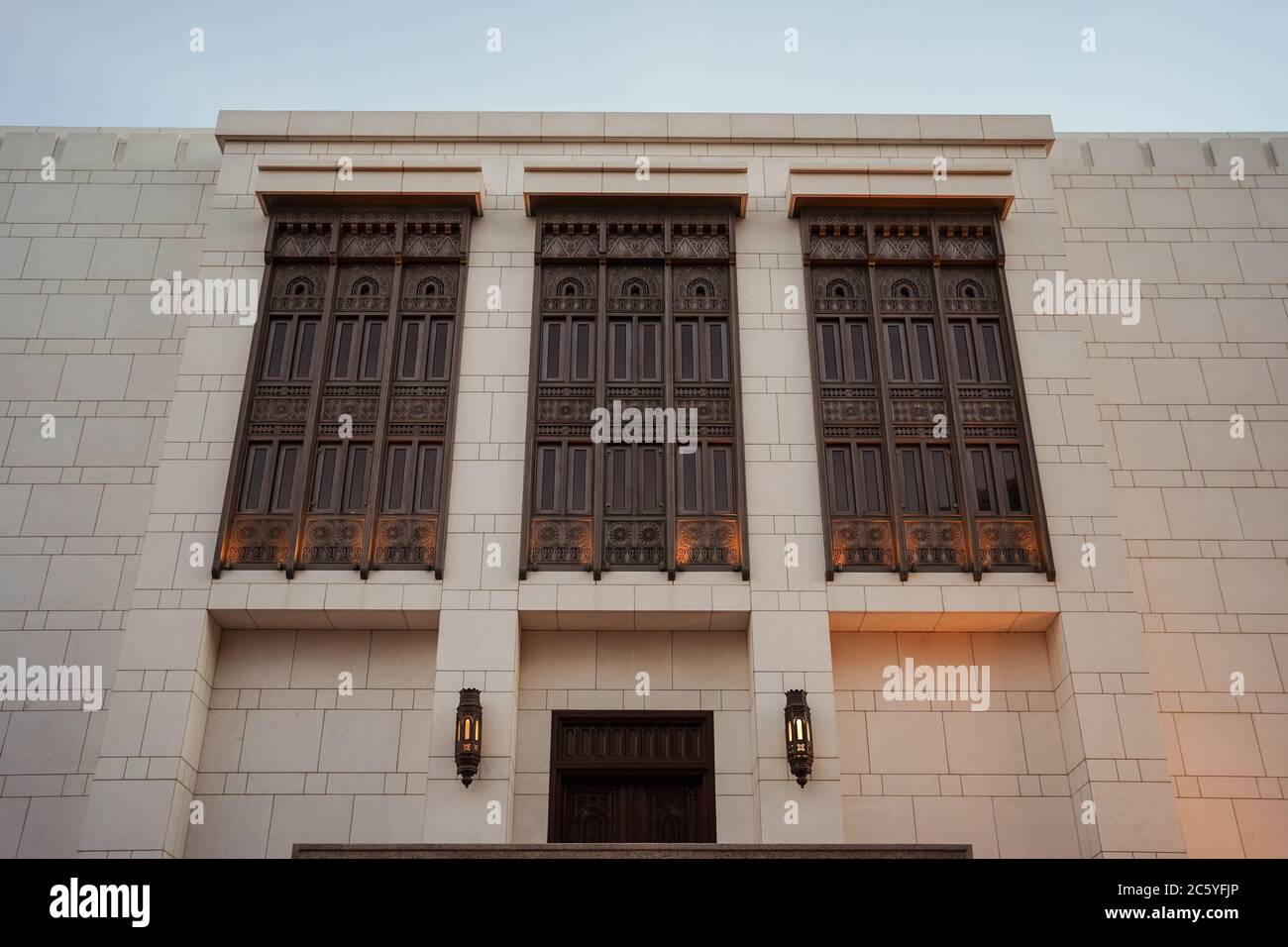 Muscat / Oman - February 10, 2020: traditional omani house facade Stock ...