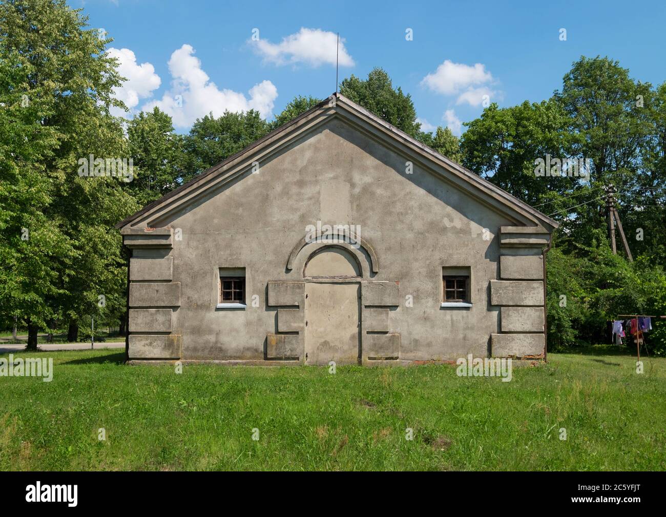Exterior of the prison building used by the German Nazis during WWII as ...