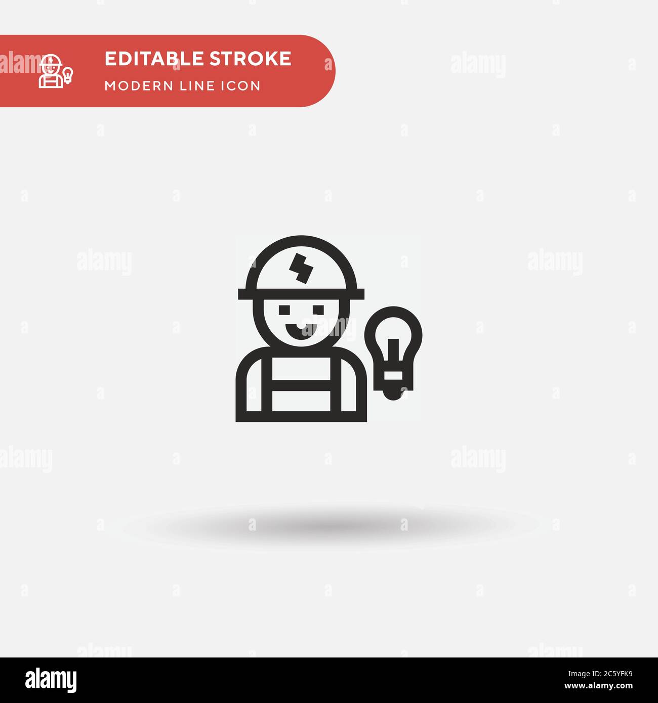 Electrician Simple vector icon. Illustration symbol design template for ...