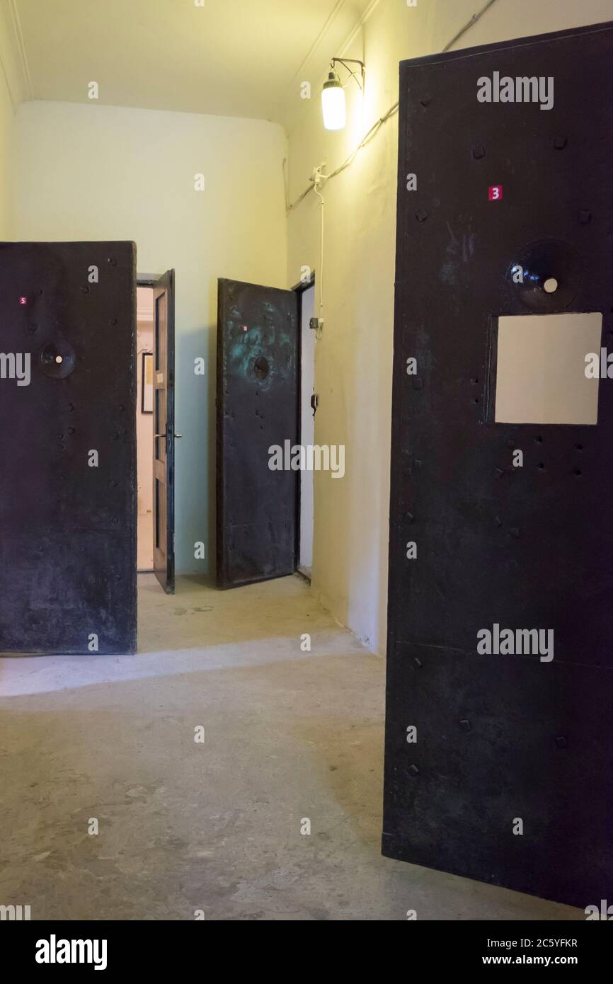 Various cell doors in the former prison building used by the German ...