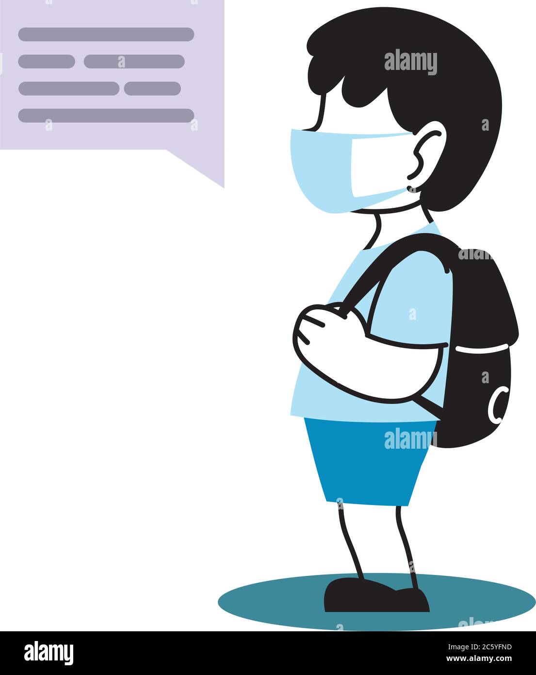 Cartoon school boy idea bubble hi-res stock photography and images - Alamy