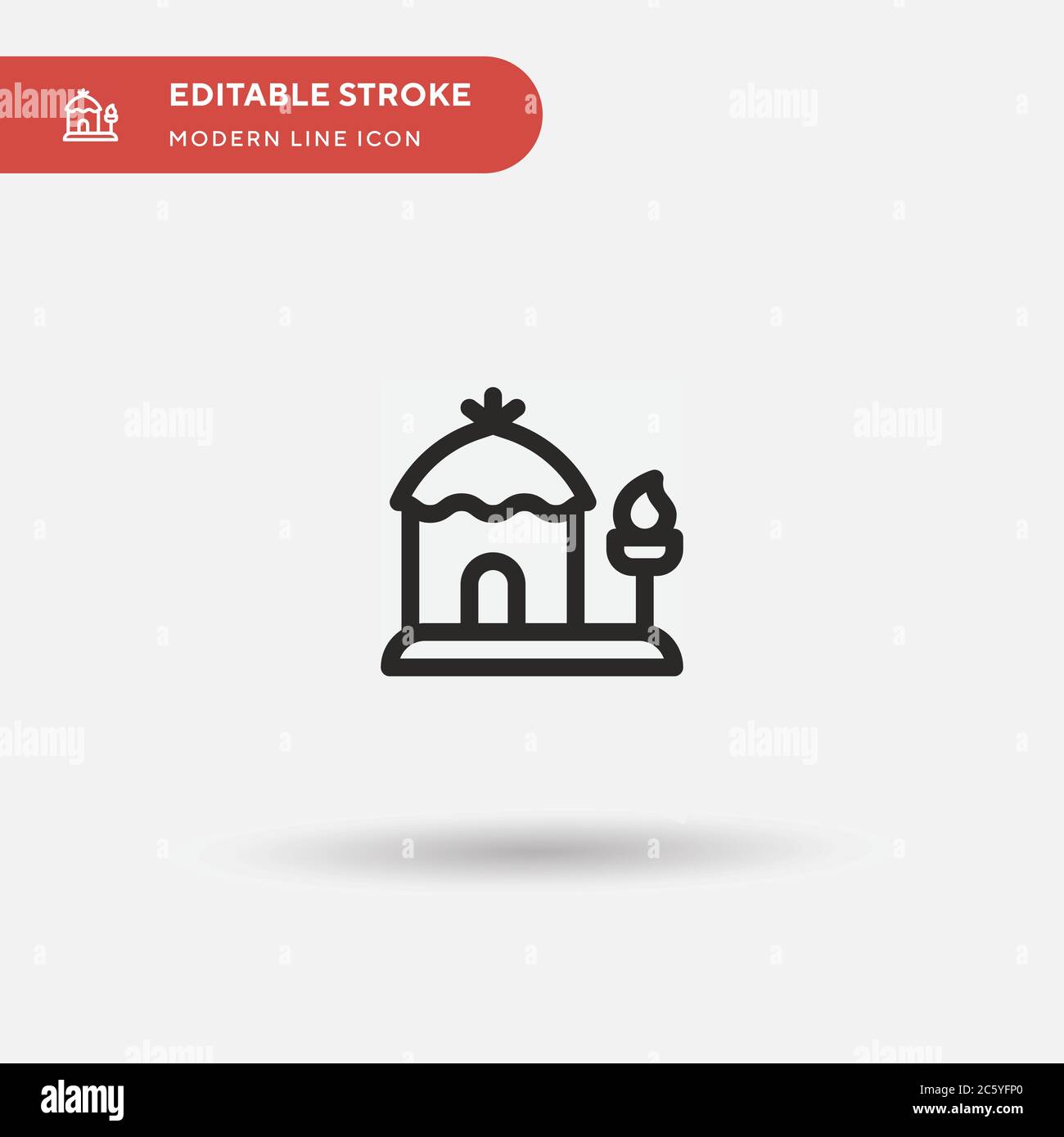 Hut Simple vector icon. Illustration symbol design template for web ...