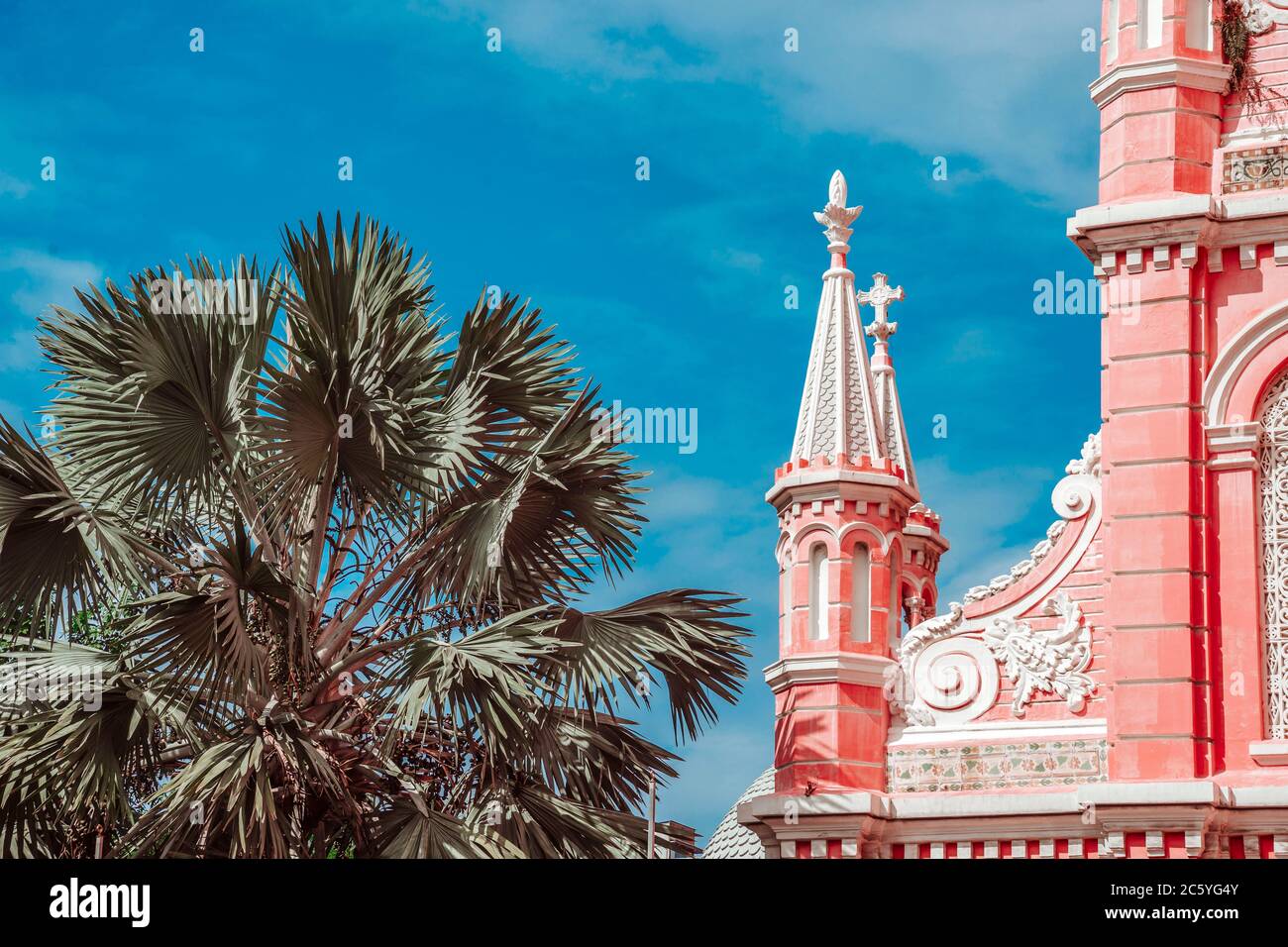 Tan Dinh Church Saigon is a pink color, Romanian-style, where you can ...