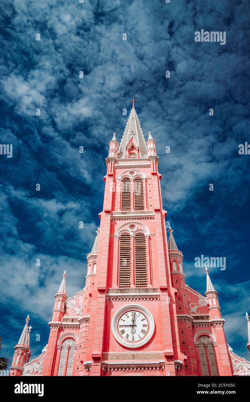 Tan Dinh Church Saigon is a pink color, Romanian-style, where you can ...