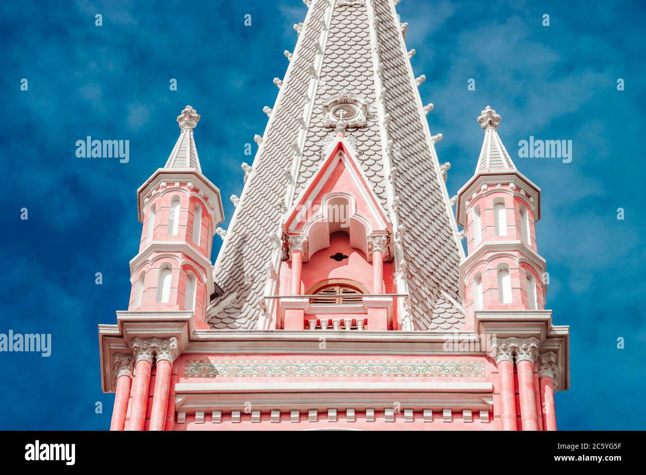 Tan Dinh Church Saigon is a pink color, Romanian-style, where you can ...