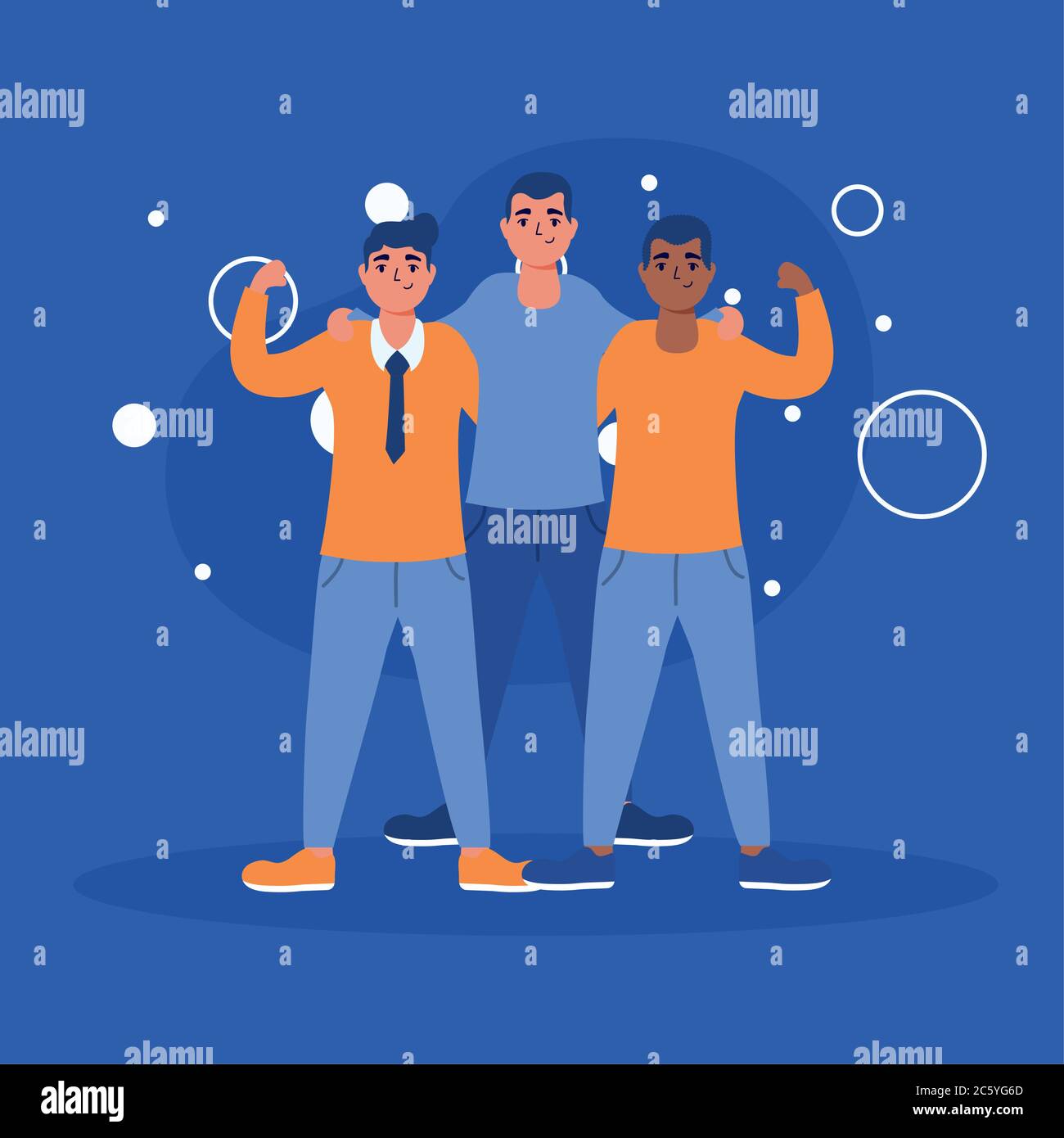 men avatars friends design of friendship and love theme Vector ...
