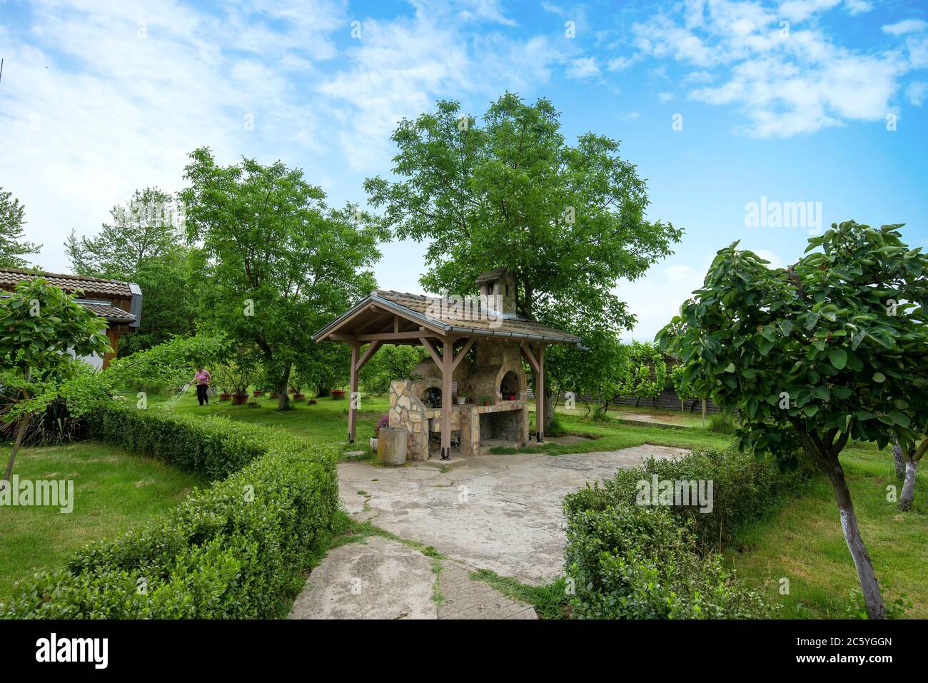 The park with thermal springs at Baba Vanga at Rupite, Petrich ...