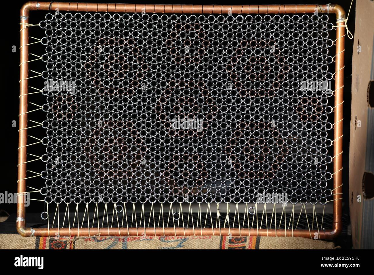 12-in-2 Stretched Chainmail Fabric 1 Stock Photo - Alamy