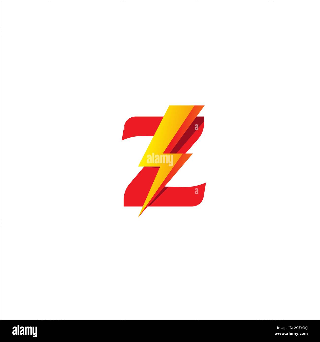 Z Letter Initial Logo Design Template Isolated On White Background ...