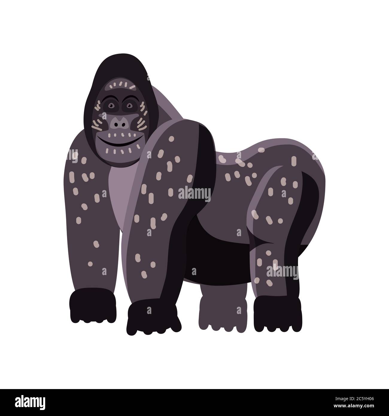 Cute gorilla, animal, trend cartoon style vector illustration Stock ...