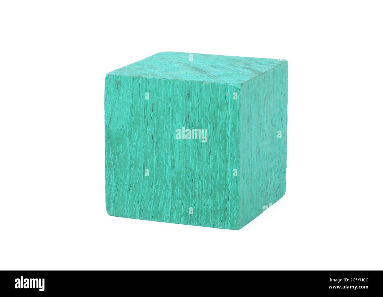 Vintage green building block isolated on white background Stock Photo ...