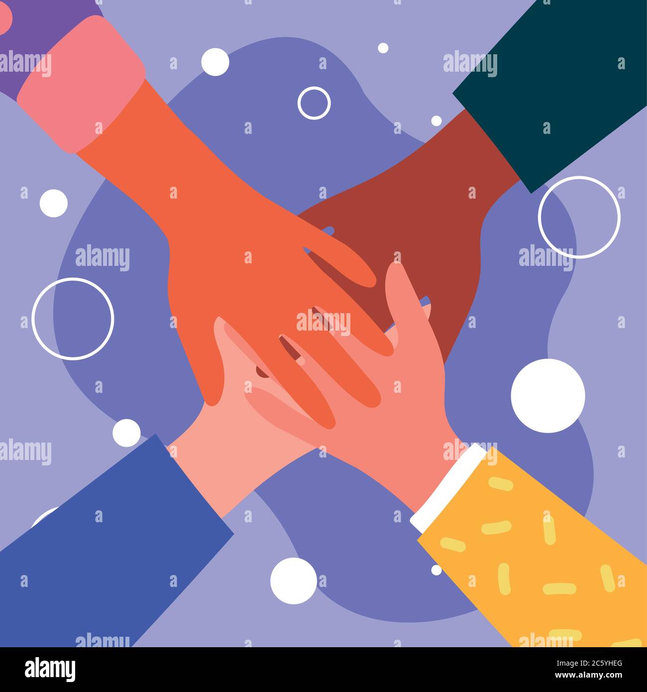 hands of friends design of friendship and love theme Vector ...
