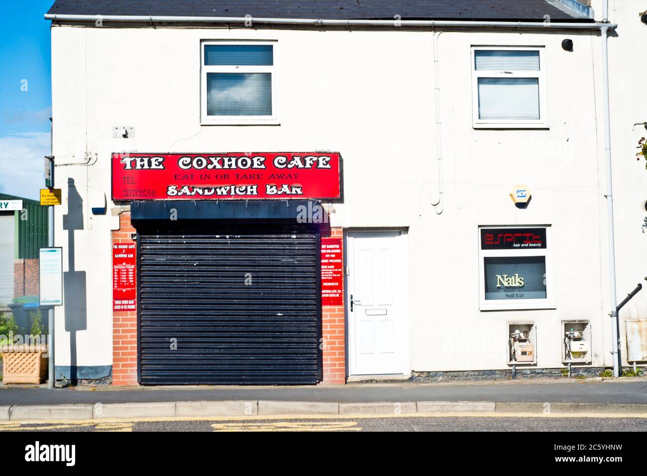 The Coxhoe Cafe, Coxhoe, County Durham, England Stock Photo - Alamy