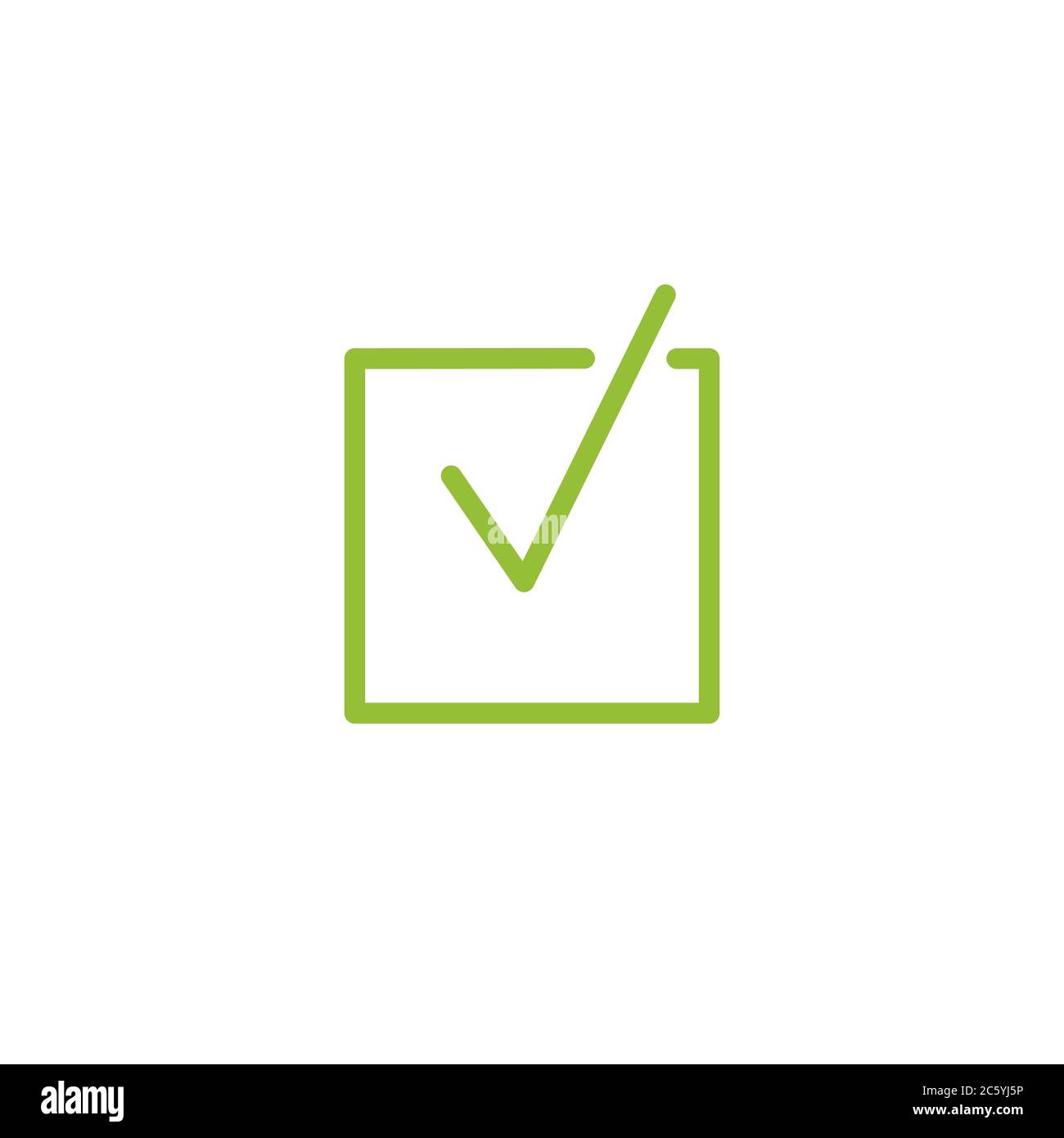 Illustration of check mark icon in square, tick icon, checkbox, ok sign ...