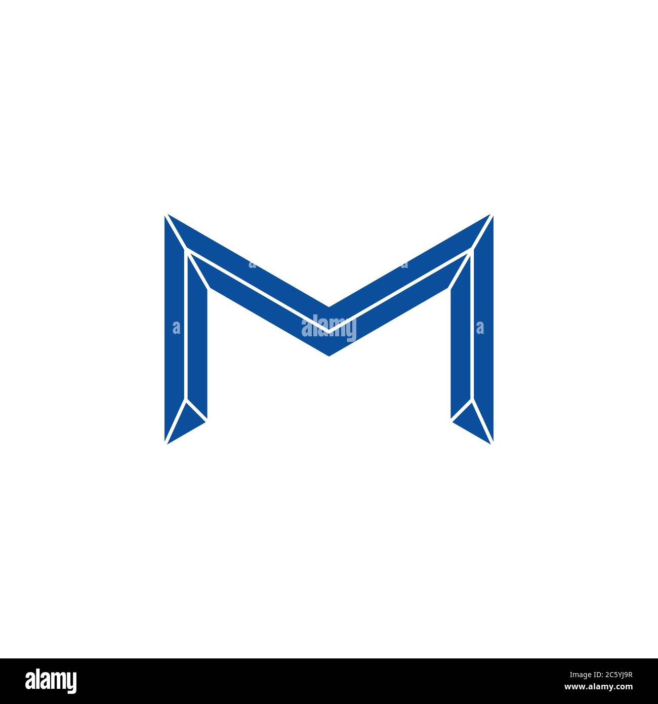 Geometric 3d m shape Stock Vector Images - Alamy