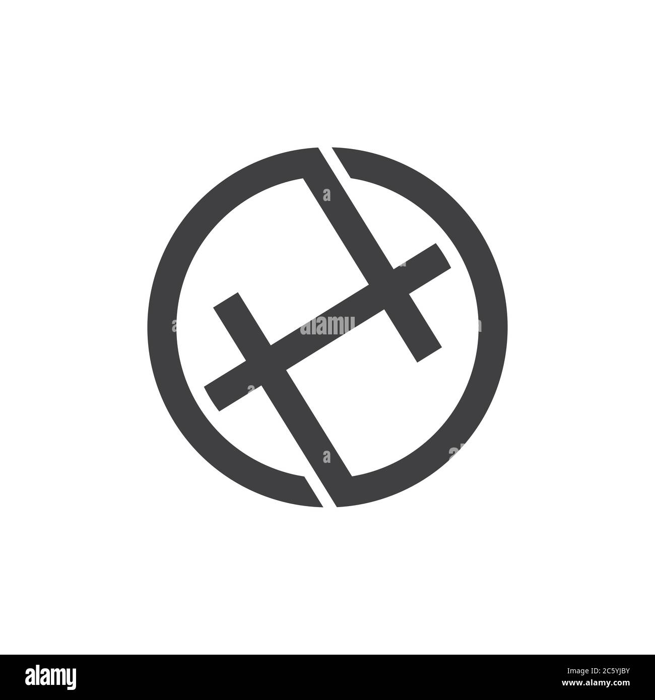 letter h circle geometric line logo vector Stock Vector Image & Art - Alamy