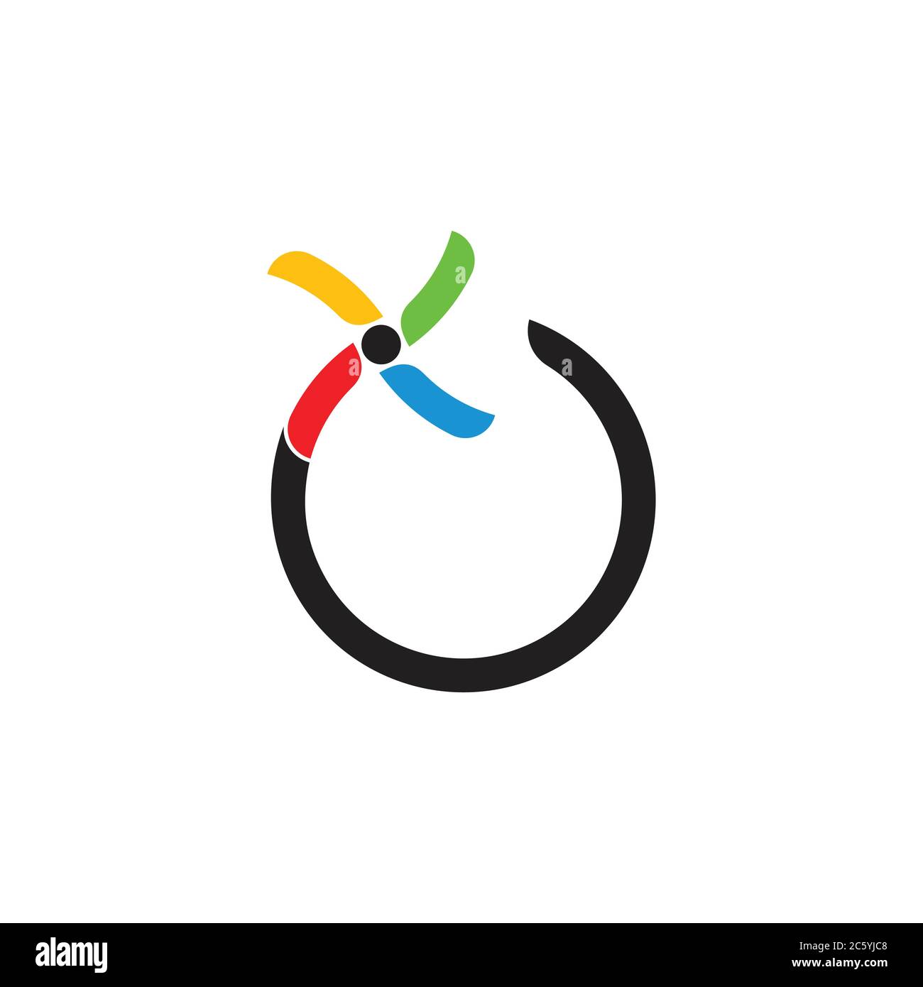 fan happy kids circle colorful logo vector Stock Vector Image & Art - Alamy