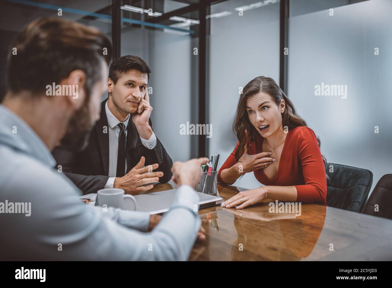 Two People Arguing In Court