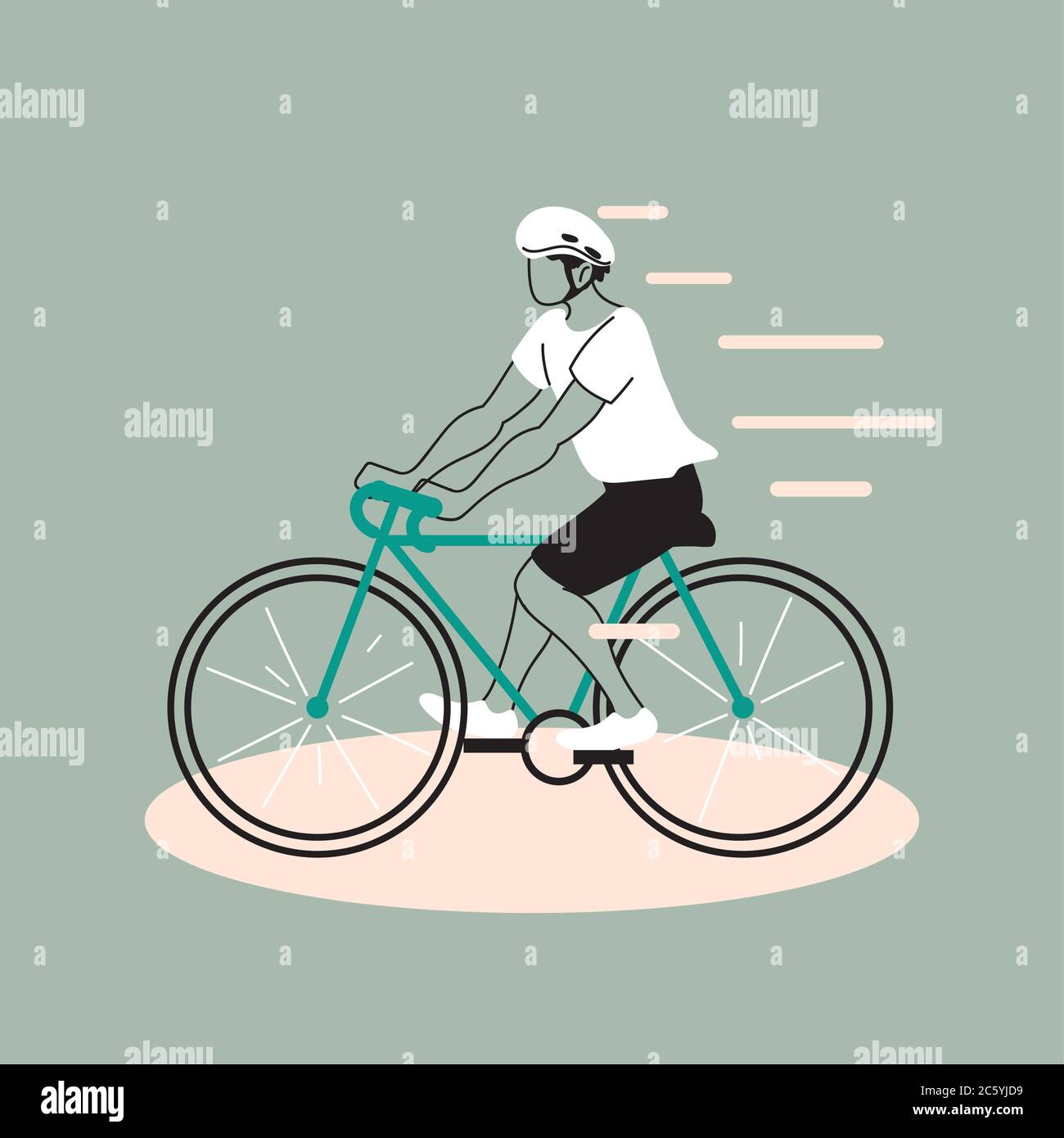 Body composition cyclist Stock Vector Images - Alamy