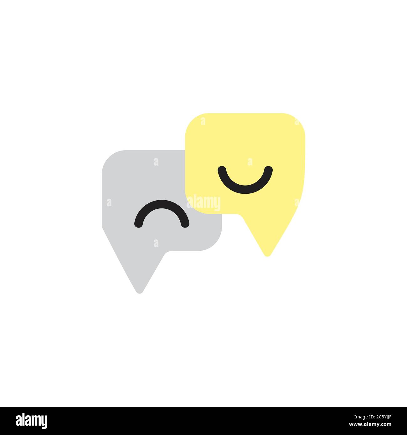 sad happy smile bubble talk symbol vector Stock Vector Image & Art - Alamy