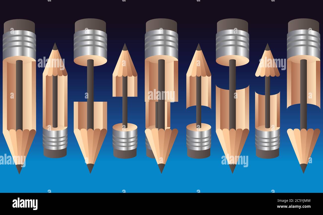 digital textile design of pencils on abstract background Stock Vector ...