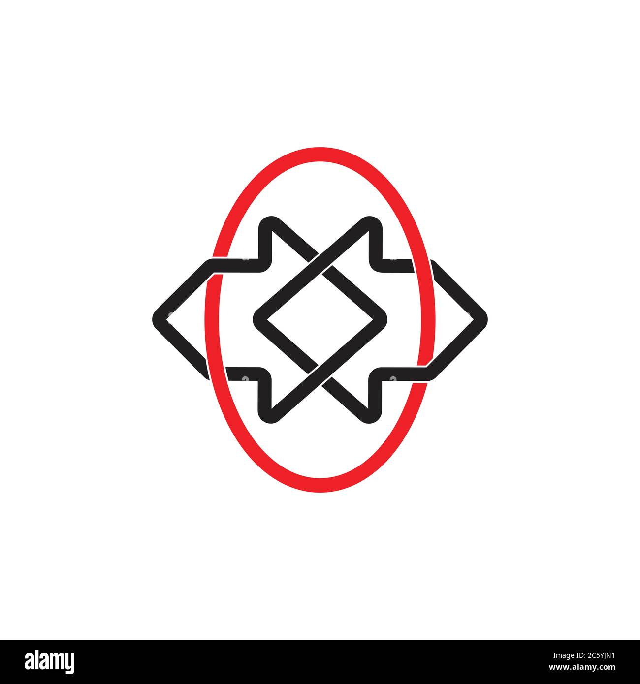 linked geometric arrow logo vector Stock Vector Image & Art - Alamy