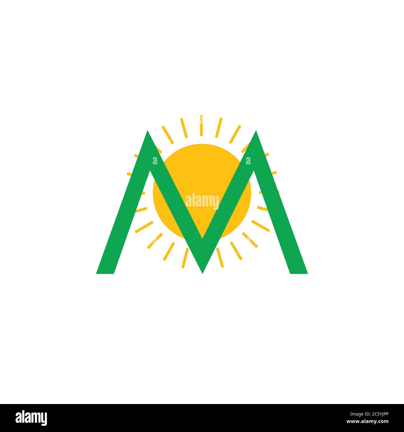 letter m sun shape logo vector Stock Vector Image & Art - Alamy