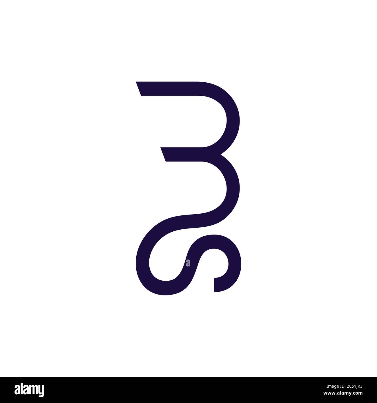 abstract letter bs simple line logo vector Stock Vector Image & Art - Alamy