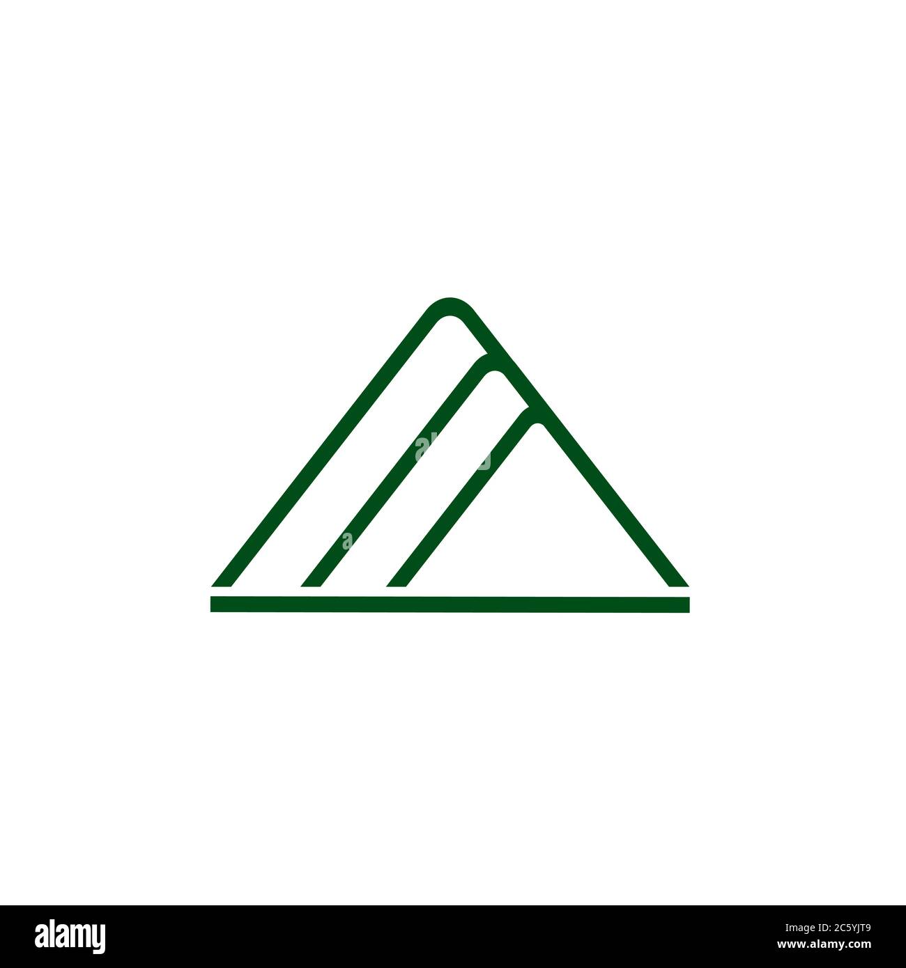 three mountain linear logo vector Stock Vector Image & Art - Alamy
