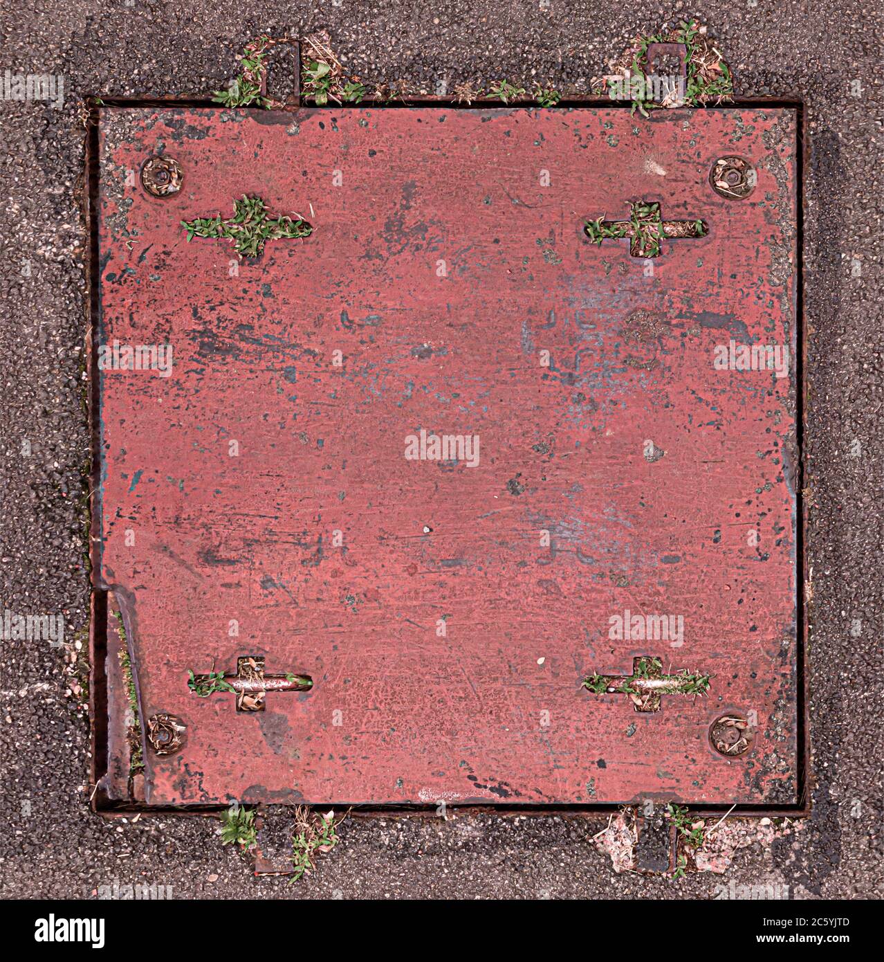 Square metal plate Stock Photo - Alamy