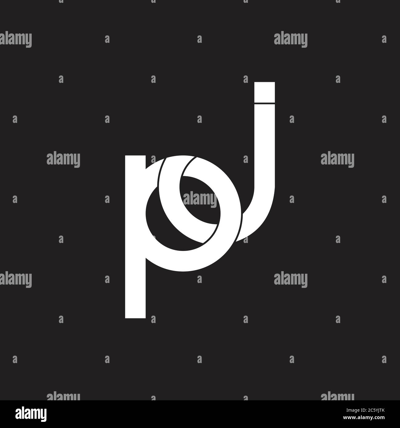 letters pj simple linked geometric logo vector Stock Vector Image & Art ...