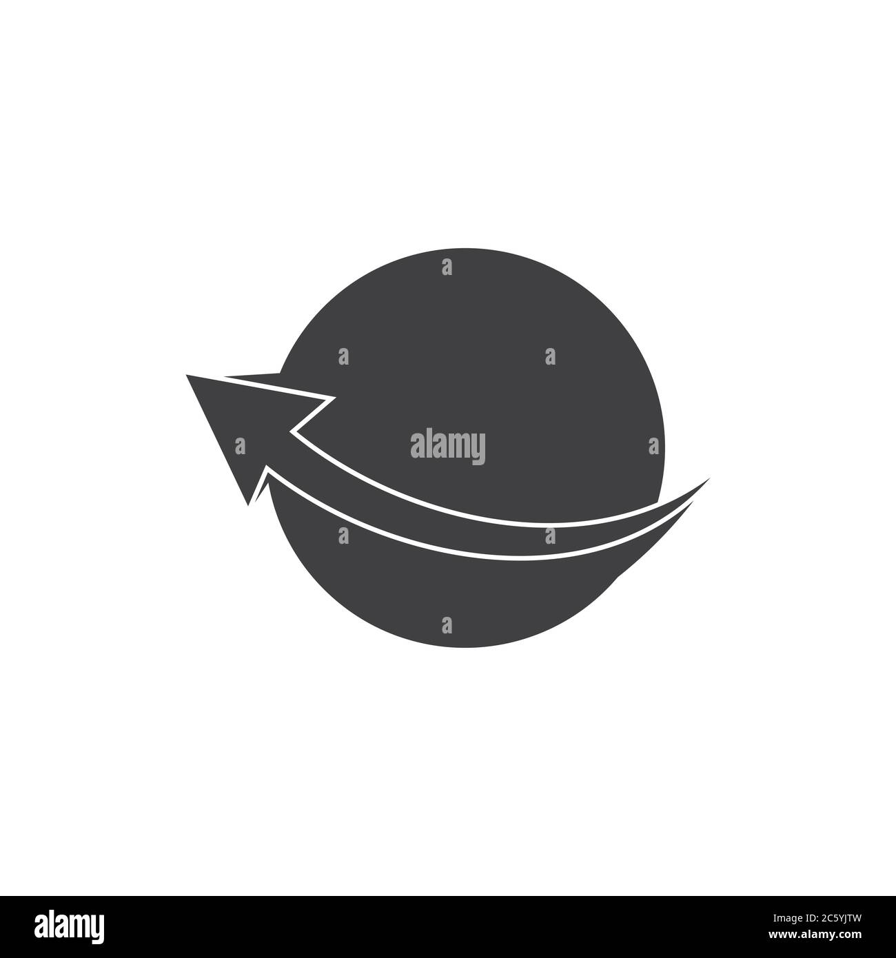 simple geometric round planet global symbol vector Stock Vector Image ...
