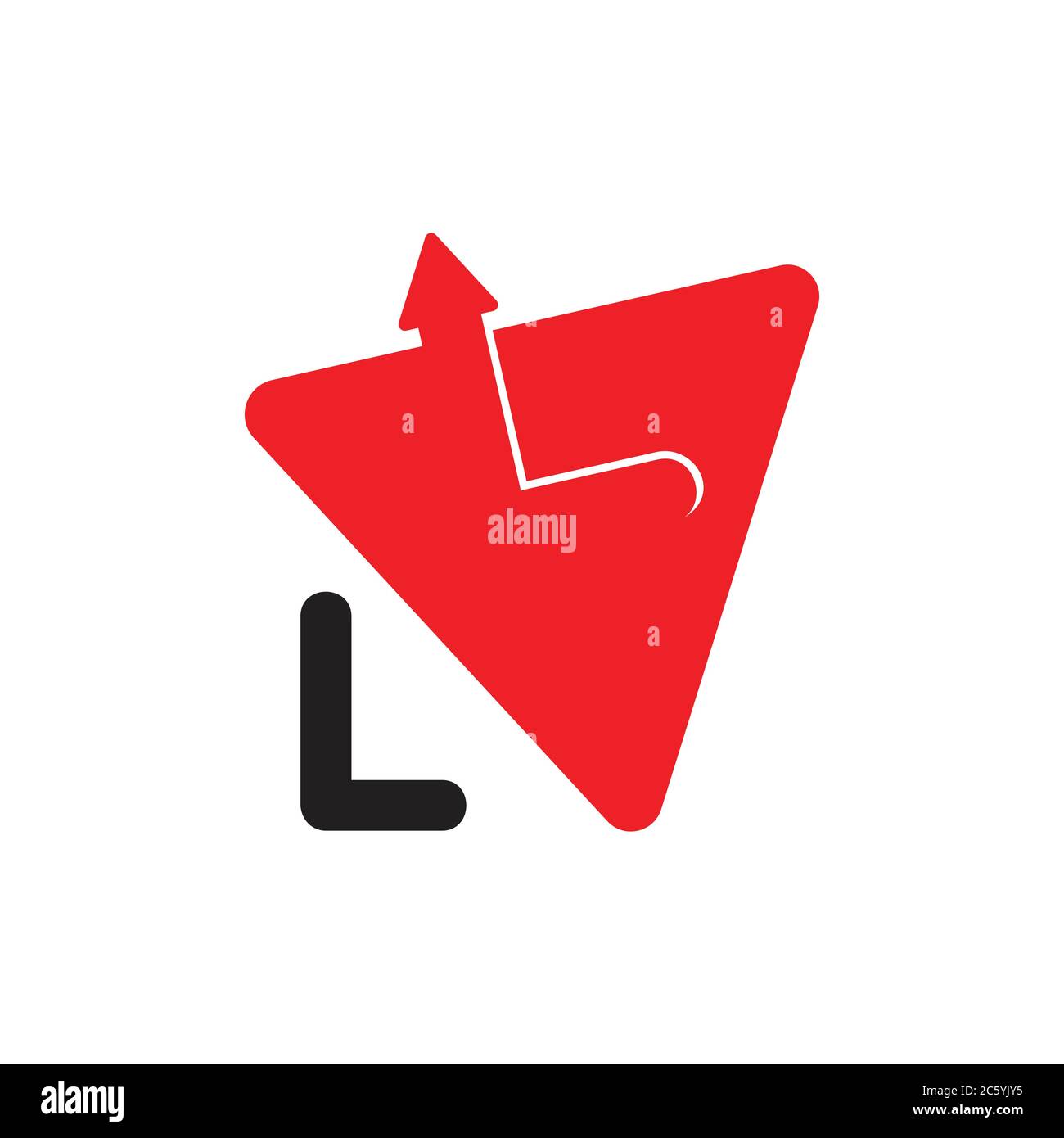 letter l arrow up simple logo vector Stock Vector Image & Art - Alamy