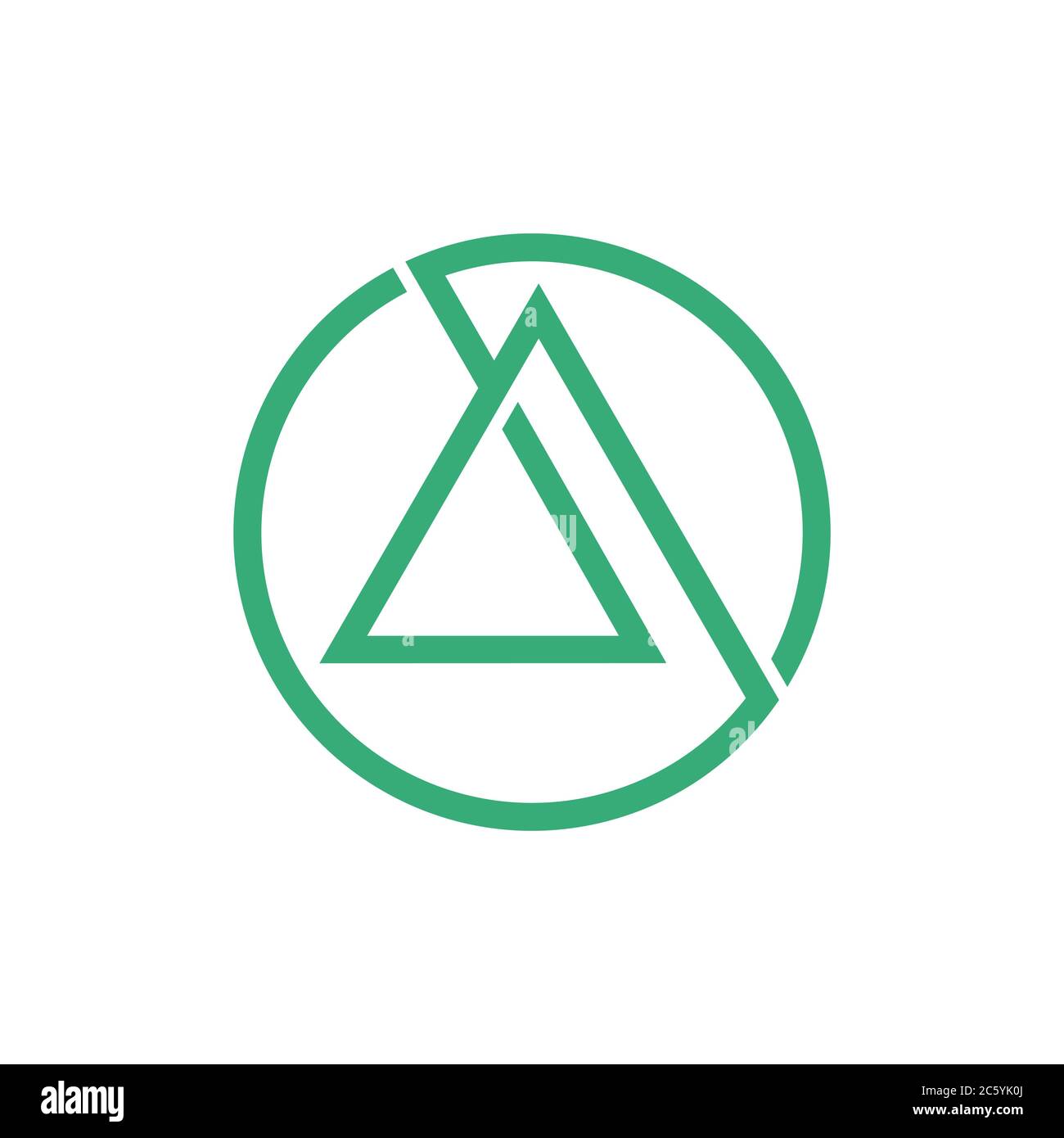 abstract letter overlapping line triangle circle logo Stock Vector ...