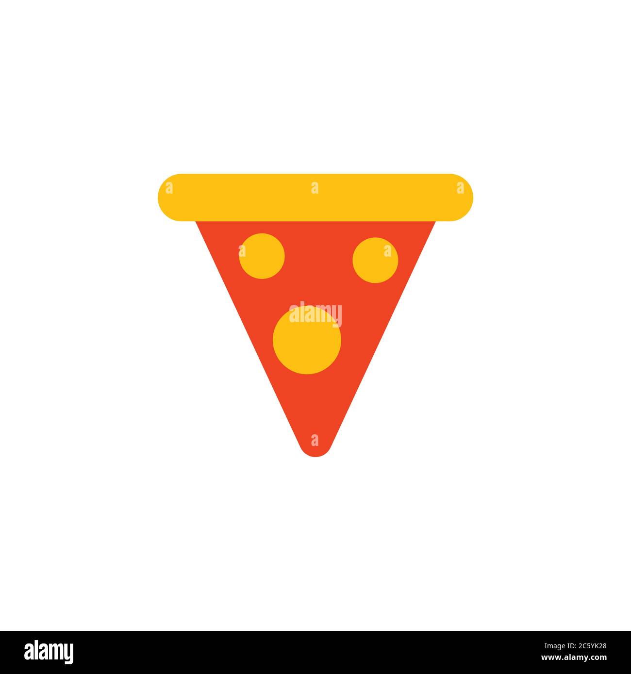 cute triangle pizza shape symbol vector Stock Vector Image & Art - Alamy